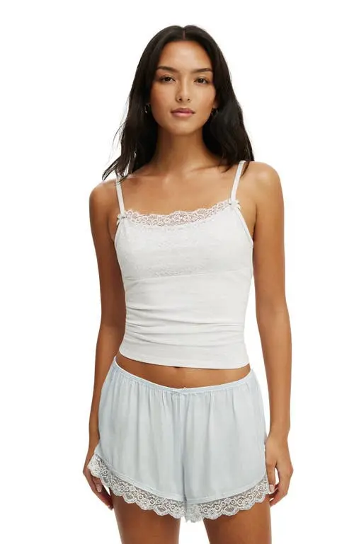 Cotton:on Satin Lace Short - Cloud Blue
