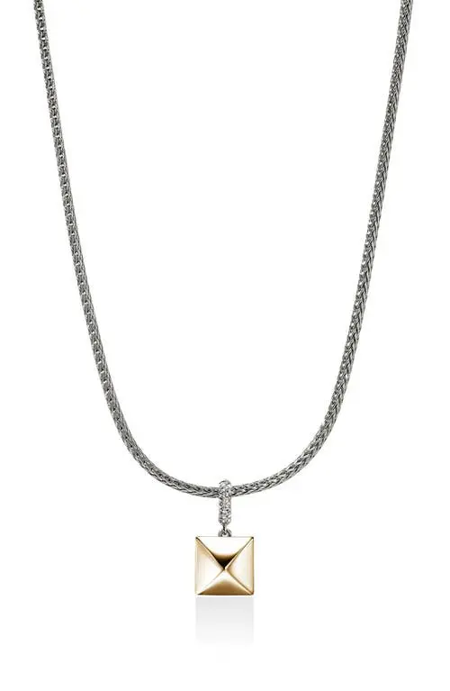 John Hardy Icon Stud Pendant Necklace - Silver And Gold