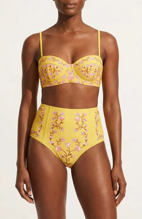 JESSIE ZHAO NEW YORK Bloom Underwire Bikini Top - Yellow