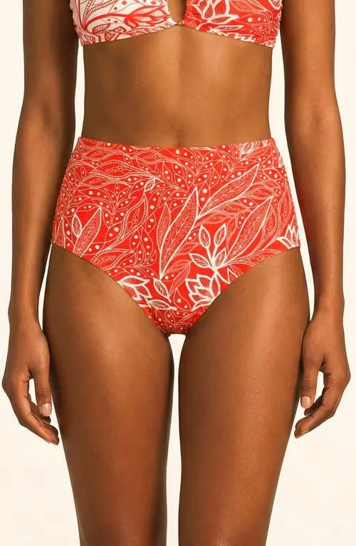 JESSIE ZHAO NEW YORK Scarlet Bloom Reversible Bikini Bottom - Red