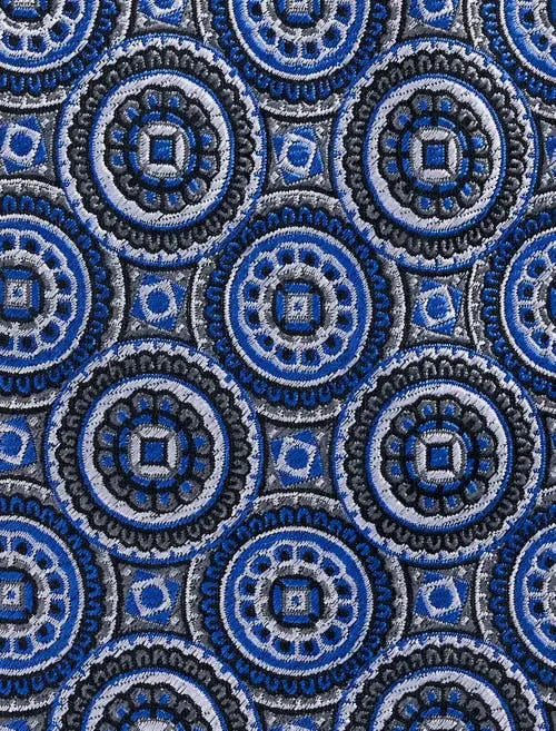 OAK HILL PREMIUM BY DXL Circular Medallion Neck Tie - Blue