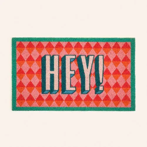 ZSA ZSA ZSU Kerala Hey Coir Doormat 18" X 30 - Pink