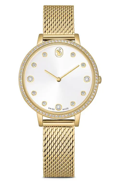 SWAROVSKI Clarica Mesh Strap Watch - Gold