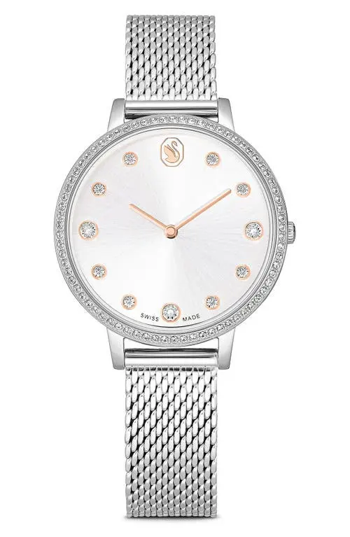 SWAROVSKI Clarica Mesh Strap Watch - Silver