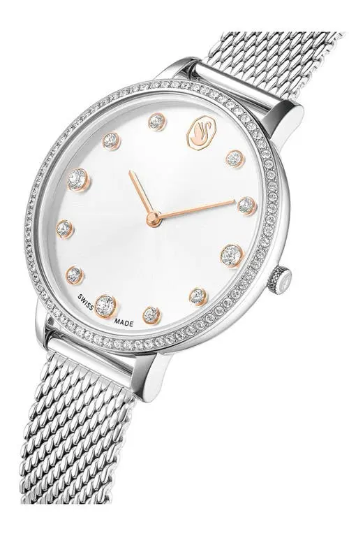 SWAROVSKI Clarica Mesh Strap Watch - Silver