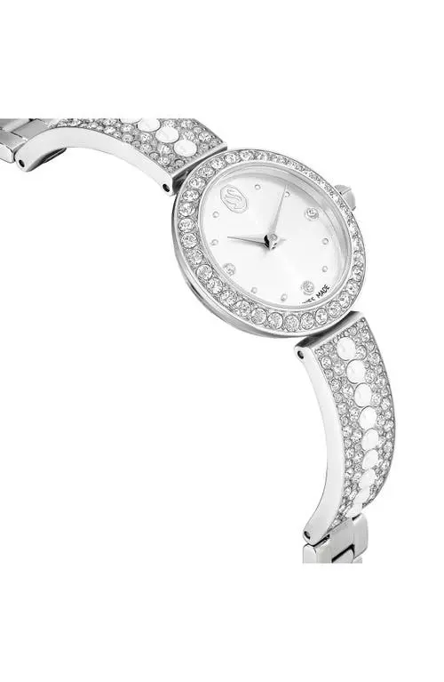 SWAROVSKI Matrix Faux Pearl Bracelet Watch - Silver