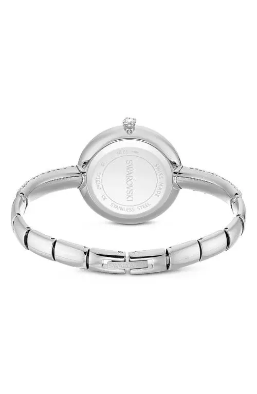 SWAROVSKI Crystal Pavé Bangle Bracelet Watch - Silver
