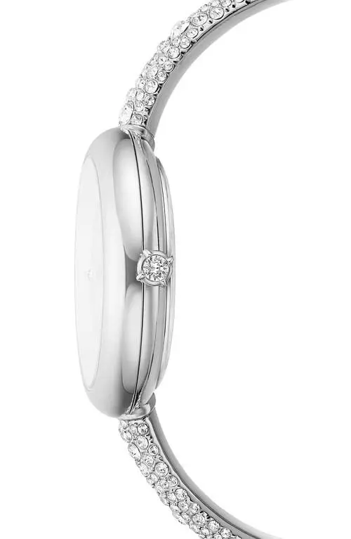 SWAROVSKI Crystal Pavé Bangle Bracelet Watch - Silver