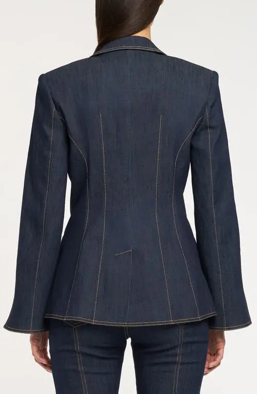 Cinq À Sept Danika Chain Denim Blazer - Indigo