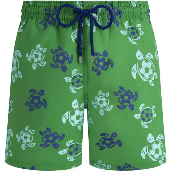 Vilebrequin Moorea Soccer Turtles Swim Shorts - Laser