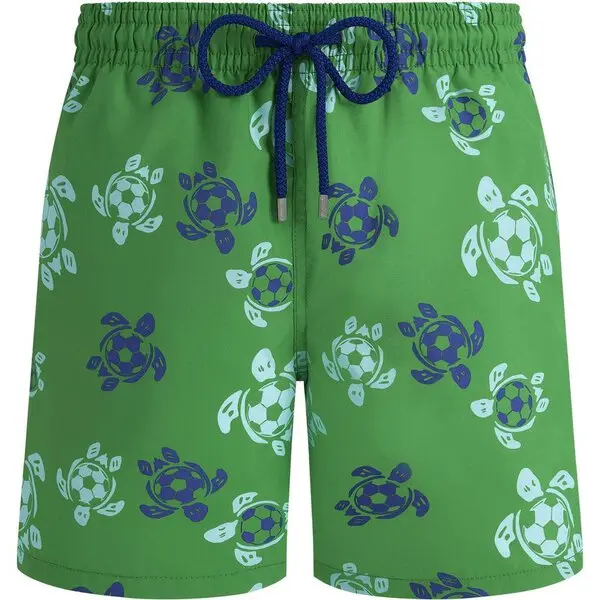 Vilebrequin Moorea Soccer Turtles Swim Shorts - Laser