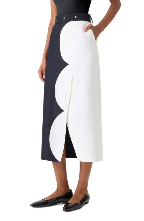Akris Cloud Cotton & Silk-blend Midi Skirt