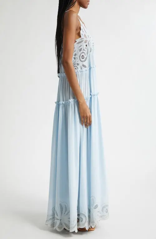 Ulla Johnson Filippa Silk & Lace Gown - Adriatic