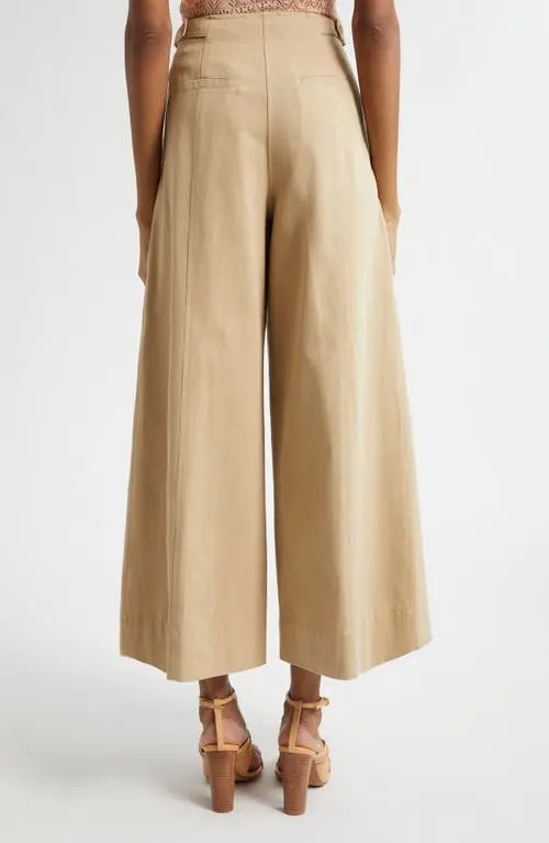 Ulla Johnson Sascha Crop Twill Wide Leg Pants