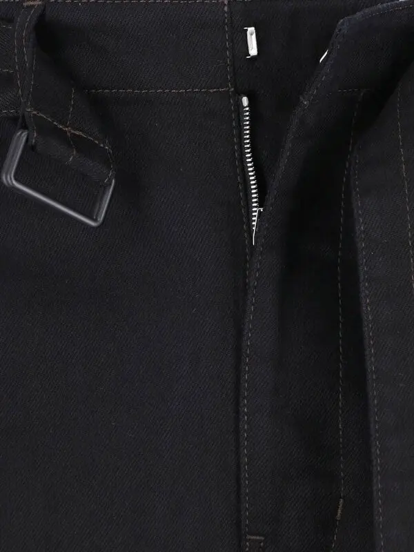 LEMAIRE Wide Cotton Pants - Black