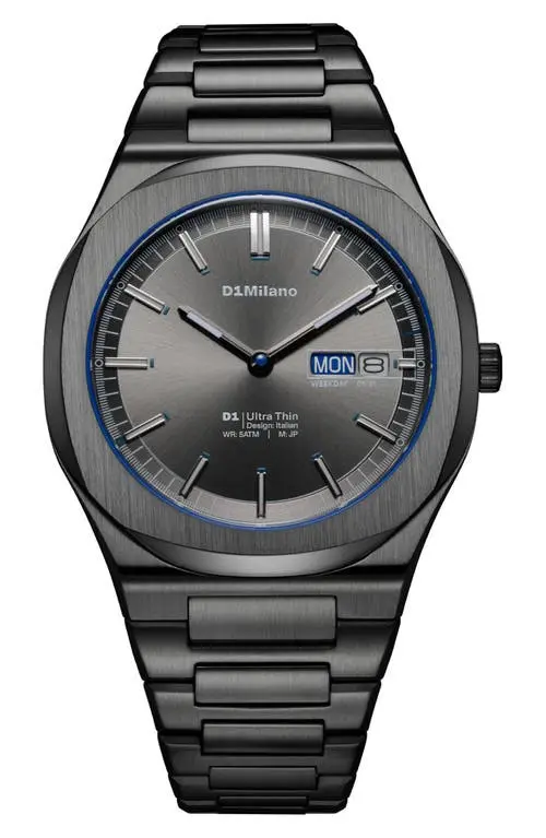 D1 MILANO Ultra Thin Bracelet Watch - Gun Metal