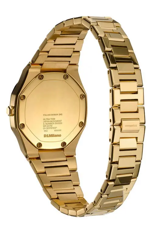 D1 MILANO Gleam Ultra Thin Bracelet Watch - Gold