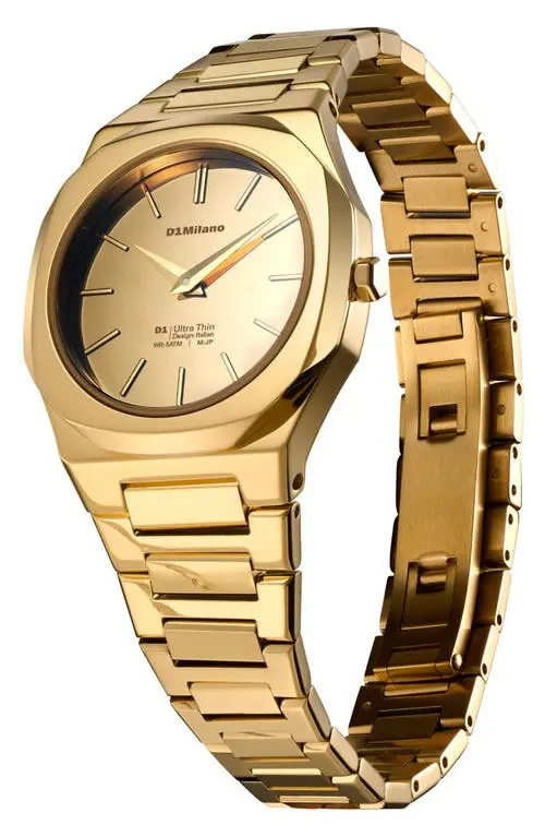 D1 MILANO Gleam Ultra Thin Bracelet Watch - Gold
