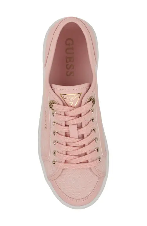 Guess Sandie Low Top Canvas Sneaker - Light Pink