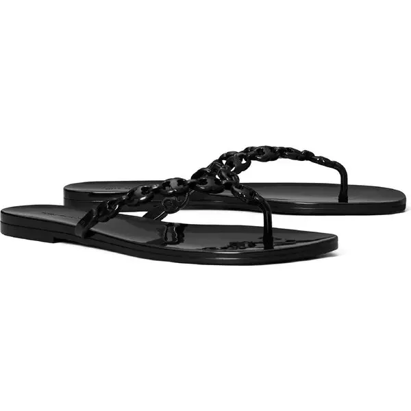 Tory Burch Gemini Link Jelly Flip Flop - Black