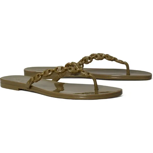 Tory Burch Gemini Link Jelly Flip Flop - Moss Rock