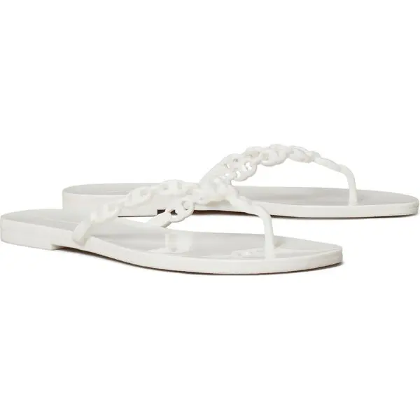 Tory Burch Gemini Link Jelly Flip Flop - White