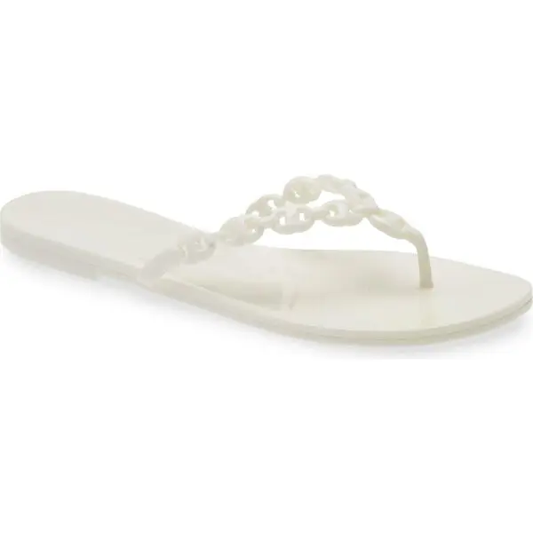 Tory Burch Gemini Link Jelly Flip Flop - White