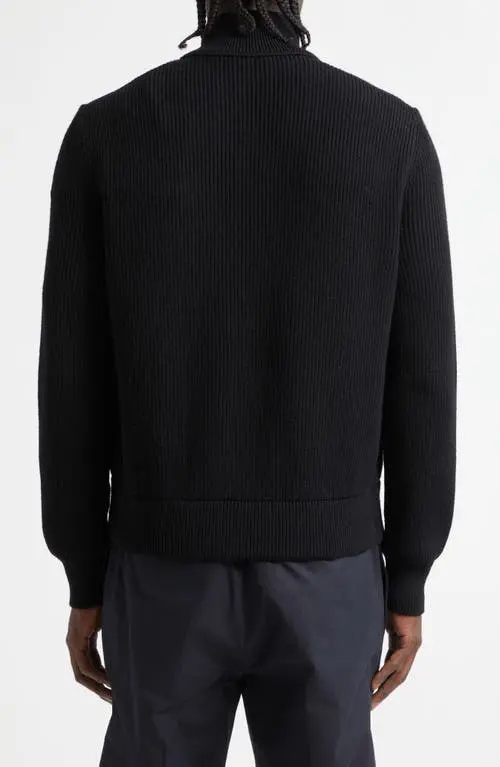 Moncler Hybrid Quilted Down Fill & Wool Cardigan