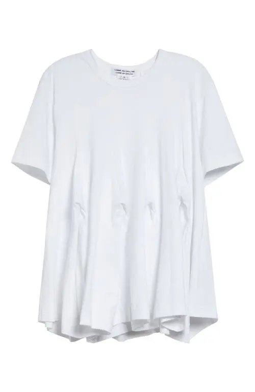 Comme Des Garçons Paneled Peplum T-shirt - White