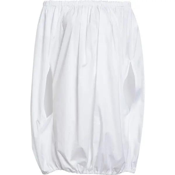 Comme Des Garçons Gathered Cotton Broadcloth Cocoon Top - White