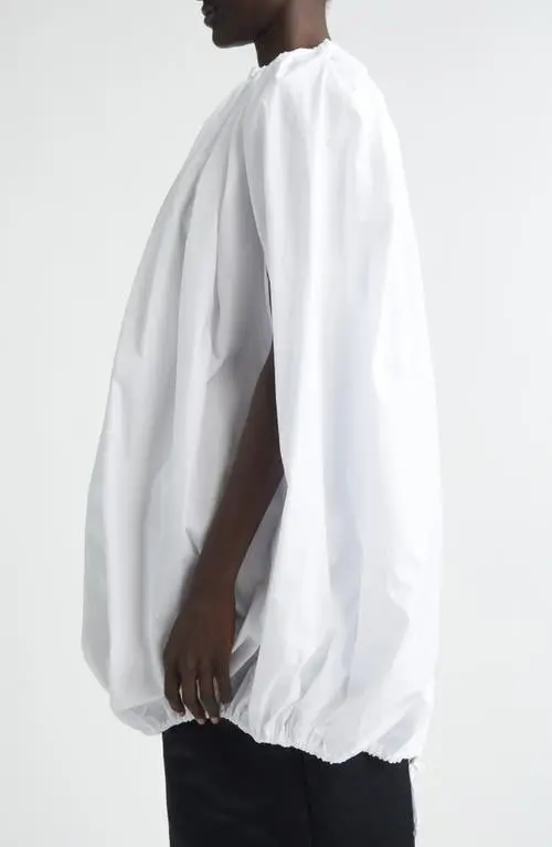 Comme Des Garçons Gathered Cotton Broadcloth Cocoon Top