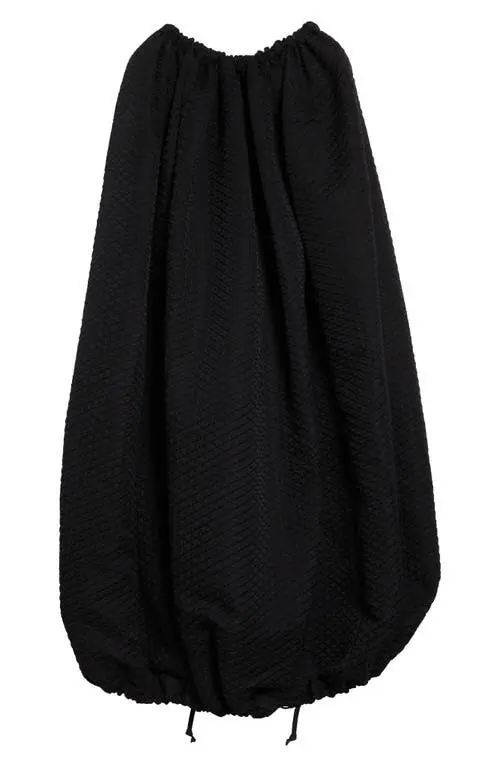Comme Des Garçons Gathered Diamond Jacquard Cocoon Dress