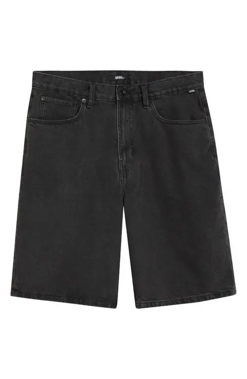 VANS Check-5 Baggy Denim Shorts - Washed Black