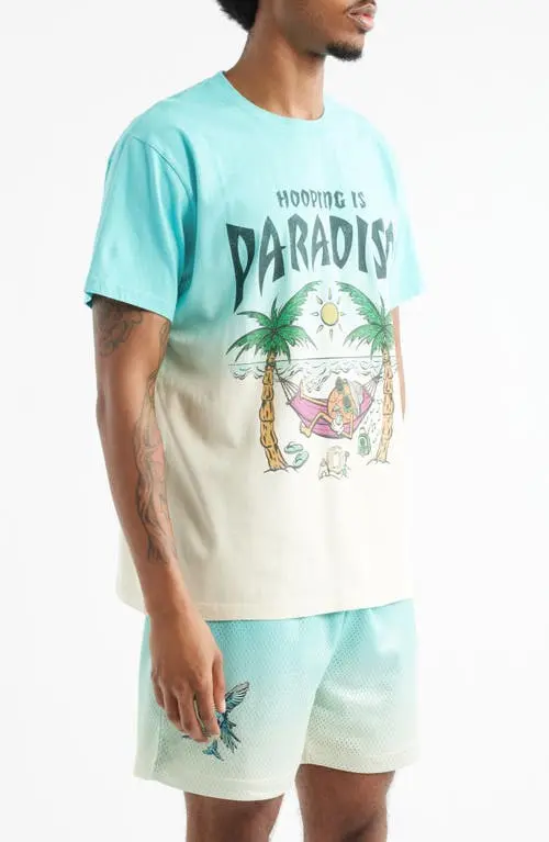 OVERTIME Daybreak Dip Dye Cotton Graphic T-shirt