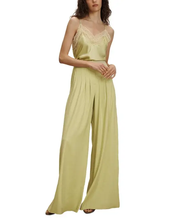 Veronica Beard Lace Trim Silk Camisole - Pistachio