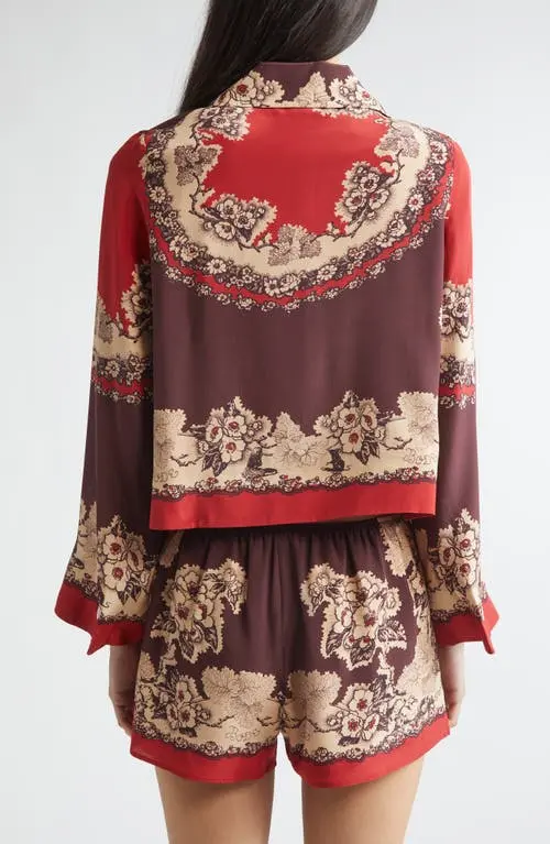 BODE Storybook Silk Jacket - Red Black