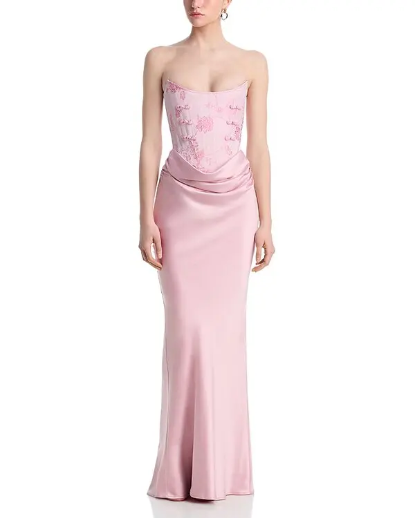 SAU LEE Frances Gown - Pink