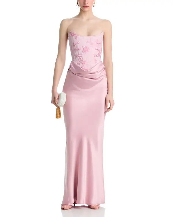 SAU LEE Frances Gown - Pink