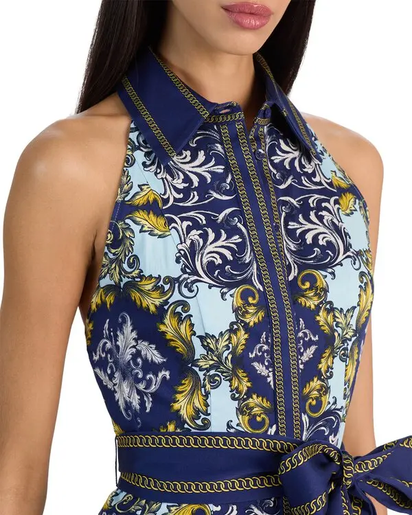 Alice + Olivia Lucy Sleeveless Mini Shirtdress