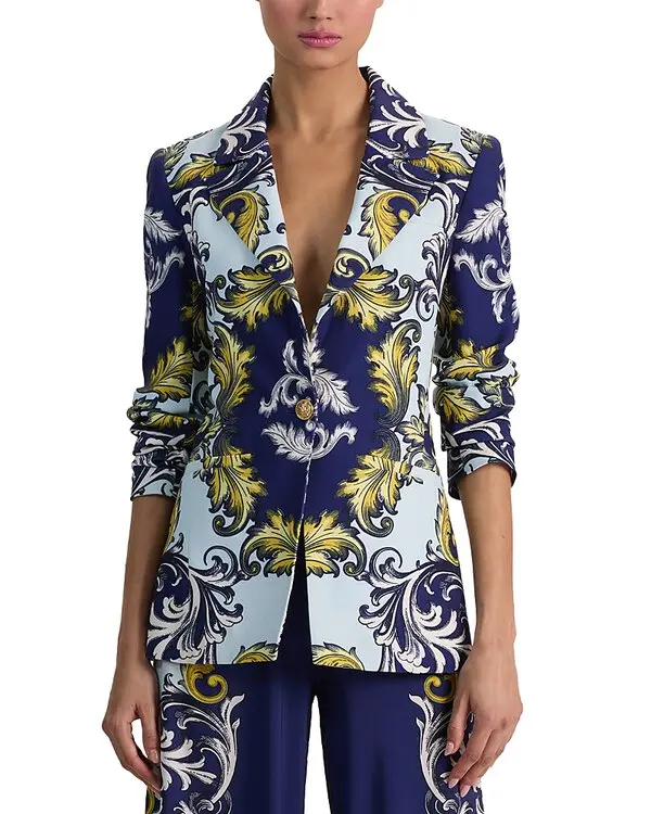 Alice + Olivia Hope Fitted Blazer - Antique Scroll
