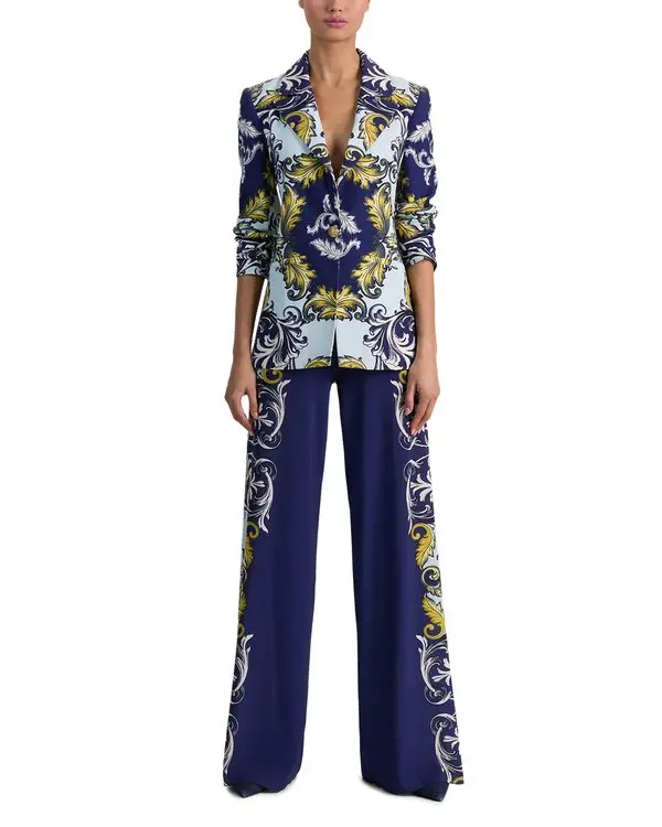 Alice + Olivia Hope Fitted Blazer - Antique Scroll