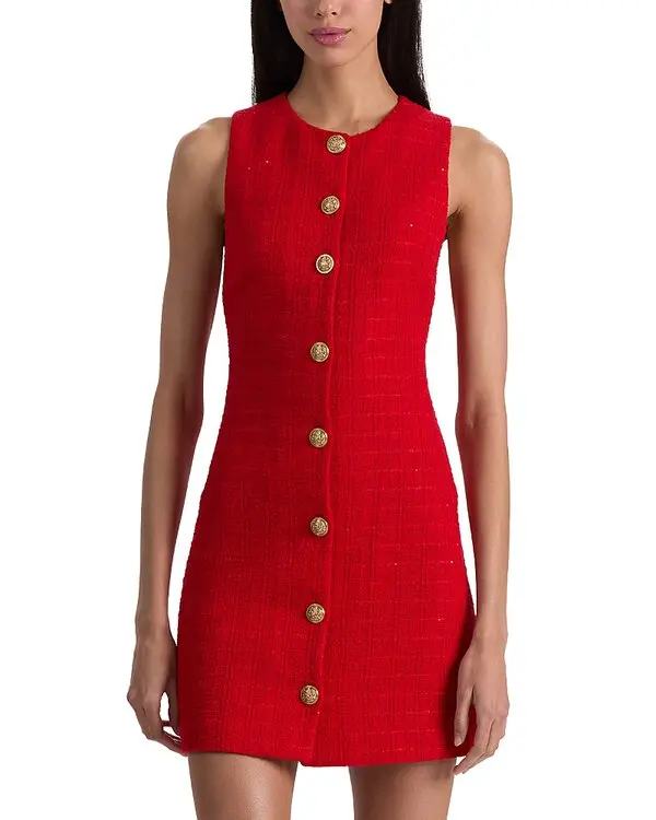 Alice + Olivia Cade Sleeveless Mini Dress