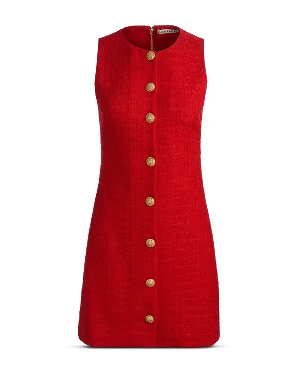 Alice + Olivia Cade Sleeveless Mini Dress