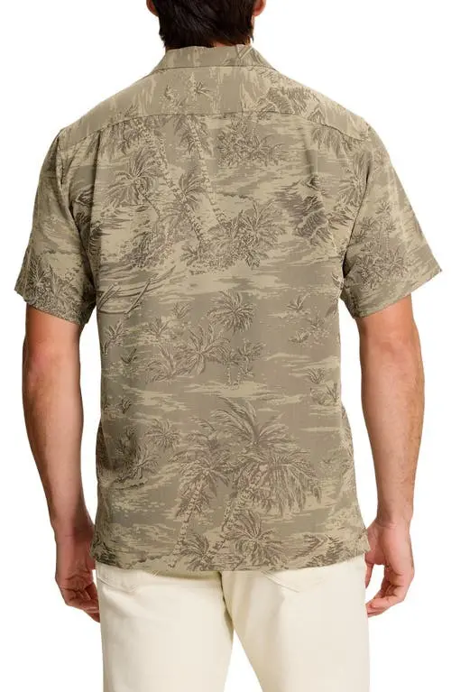 Tommy Bahama Coastal Ease Islandzone® Palms Print Camp Shirt - Shiitake