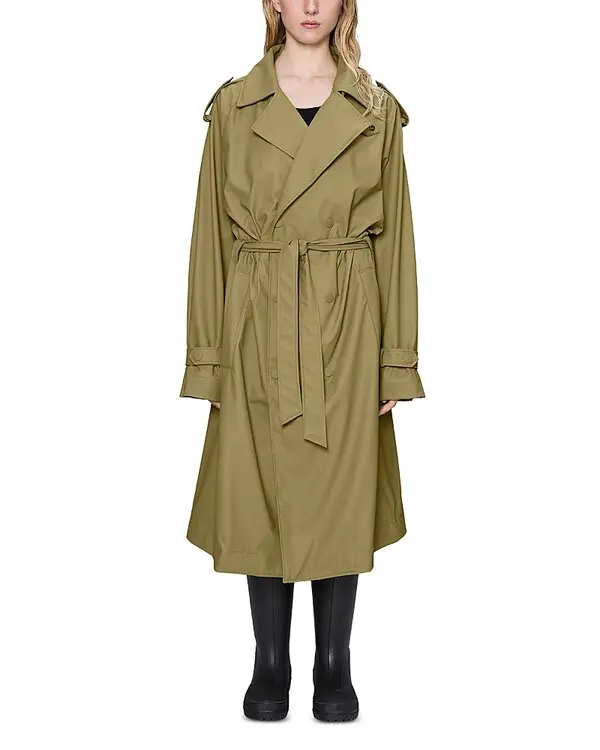 Rains Belted Trench Coat - Fawn