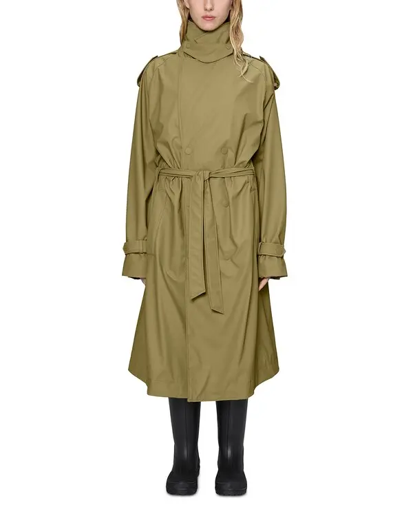 Rains Belted Trench Coat - Fawn