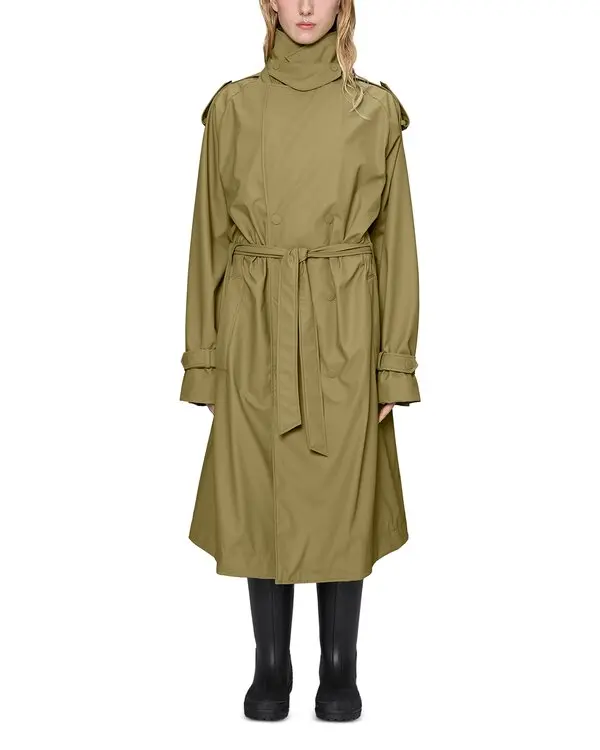 Rains Belted Trench Coat - Fawn