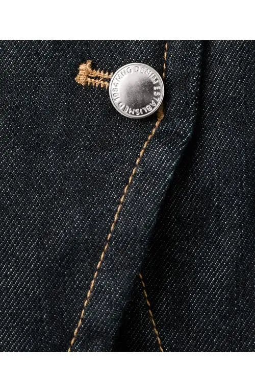 Mango Clemence Denim Bustier Top