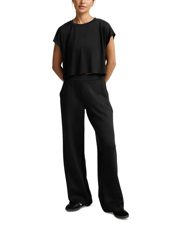 Beyond Yoga Studio Luxe Cropped Tee - Black
