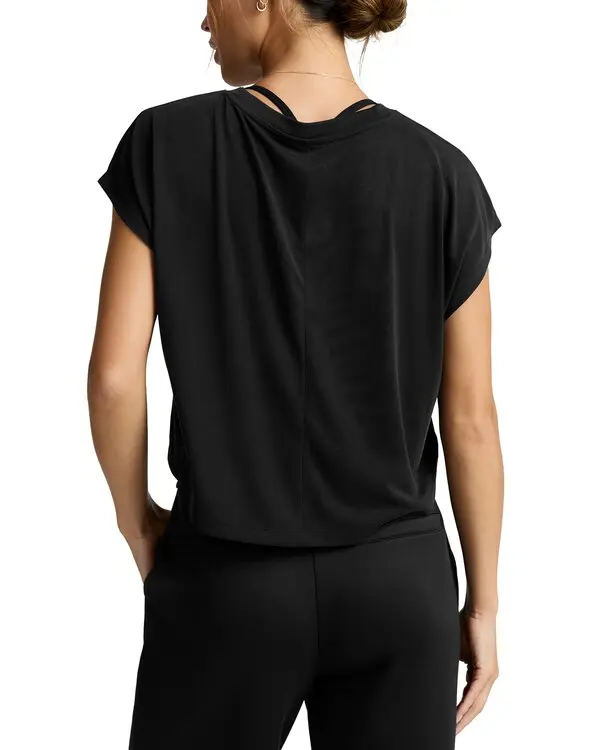 Beyond Yoga Studio Luxe Cropped Tee - Black
